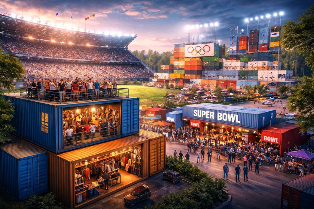 Shipping Containers in Sports: Stadium Architecture, Fan Zones & Mega ...